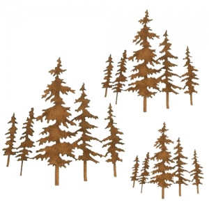 Winter Tree Scene MDF Wood Shape 4 for altered art and crafts